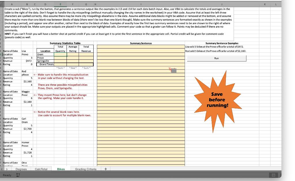 Solved B D G H Create a sub ("Bikes"), run by the button, | Chegg.com