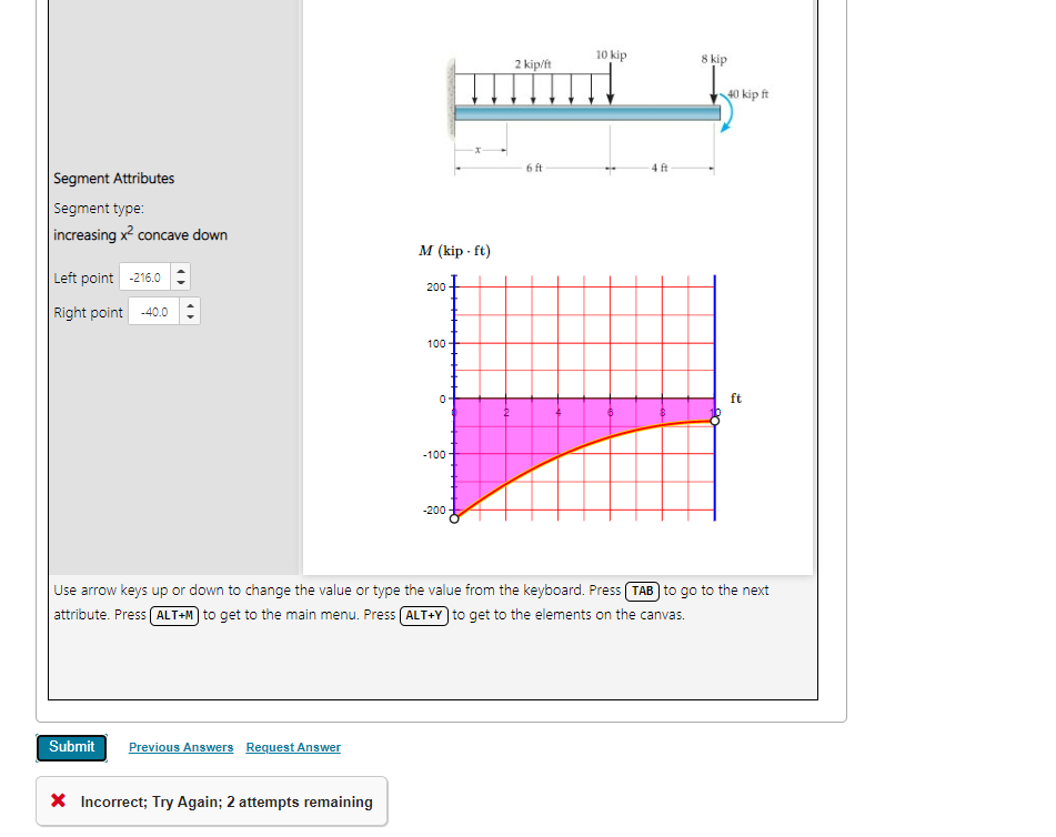 Solved Use arrow keys up or down to change the value or type | Chegg.com