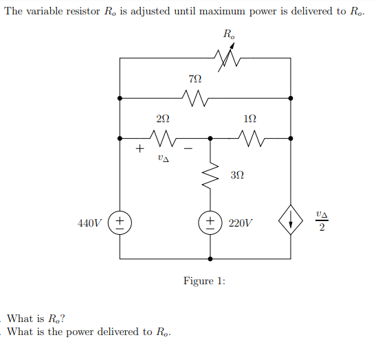 Solved The variable resistor R, is adjusted until maximum | Chegg.com