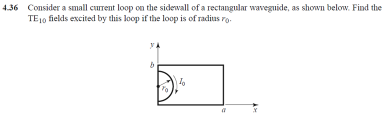 Solved 4.36 Consider a small current loop on the sidewall of | Chegg.com