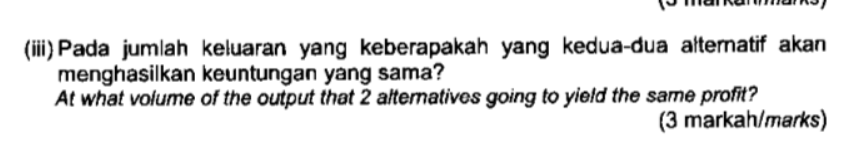 Solved a) Sebuah syarikat pembuatan di mana anda bekerja | Chegg.com