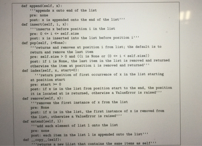Solved Based on the ListNode (provided on iLearn) and LList | Chegg.com