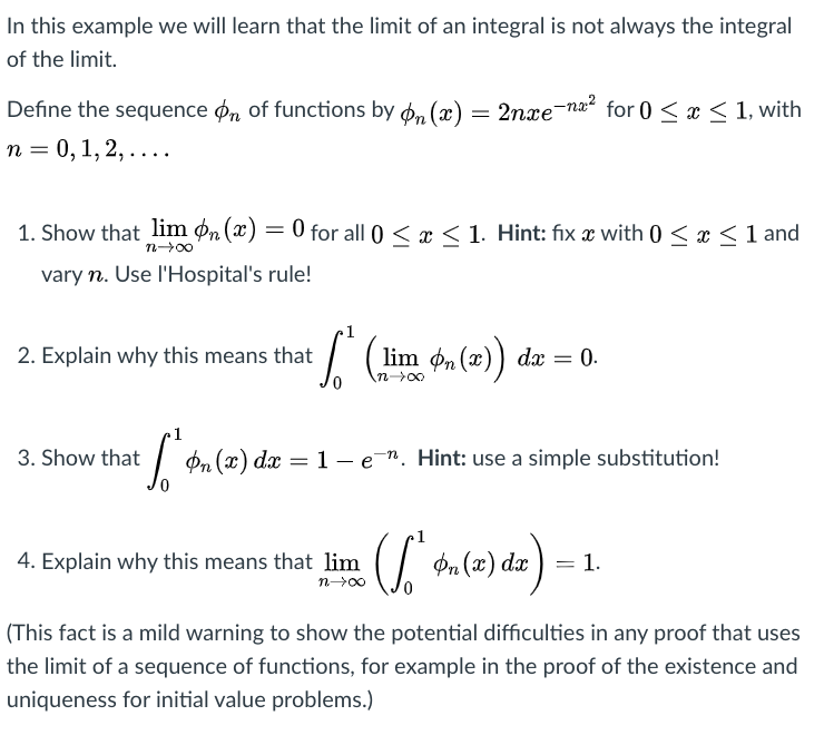 Solved In this example we will learn that the limit of an | Chegg.com