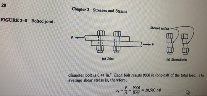 Solved Section 2-3 Shear Stresses 6. In the bolted | Chegg.com