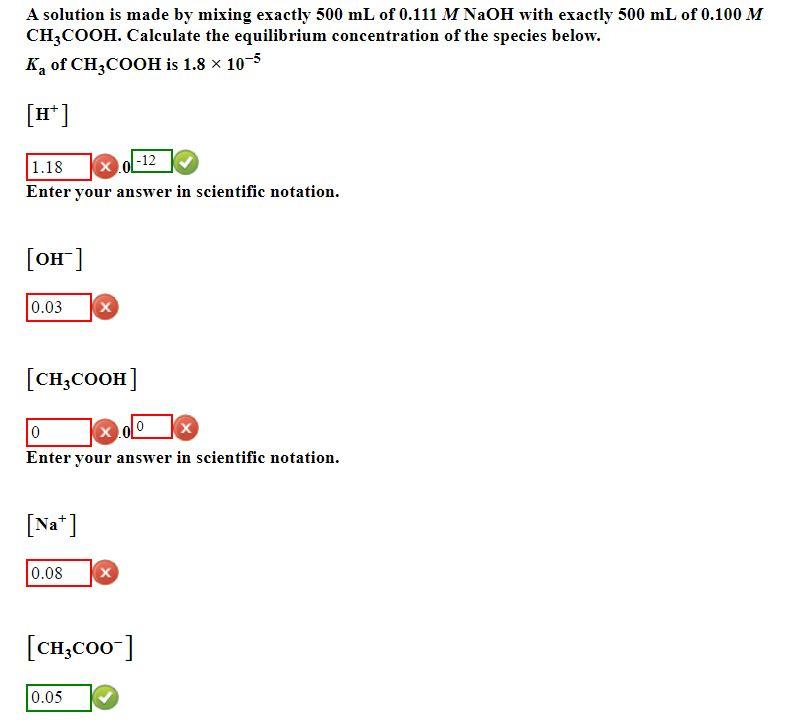 Solved A solution is made by mixing exactly 500 mL of 0.111 | Chegg.com