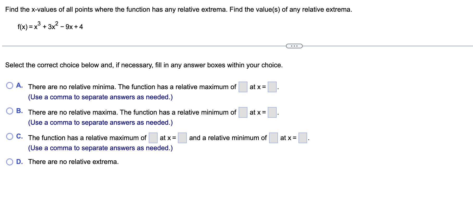 Solved Find the x-values of all points where the function | Chegg.com