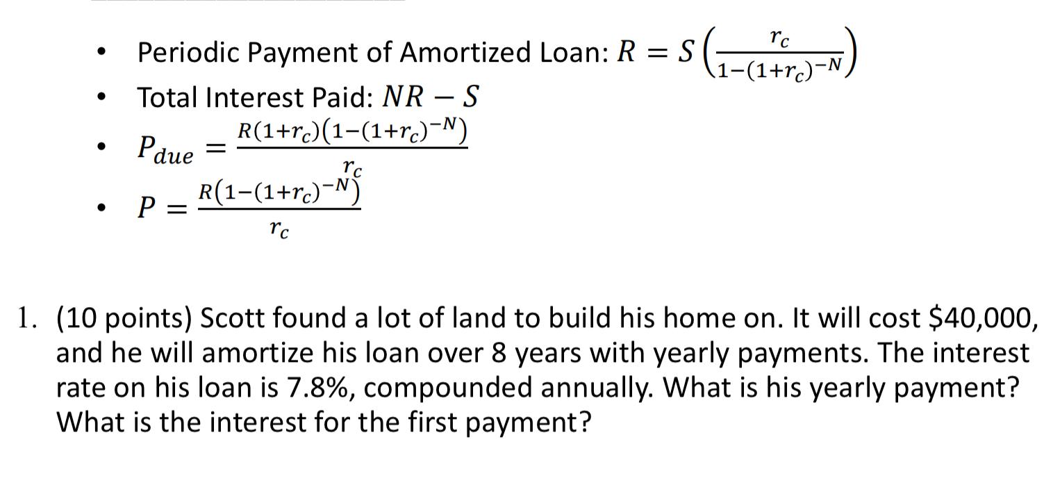 Solved - Periodic Payment of Amortized Loan: | Chegg.com