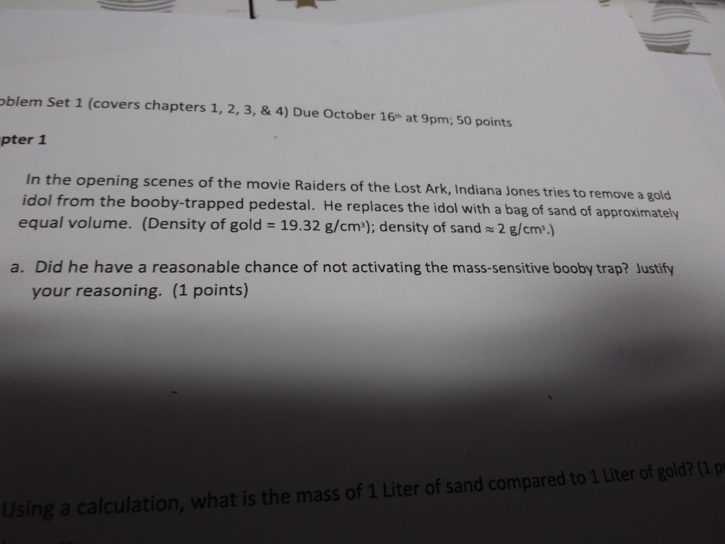 Solved oblem Set 1 (covers chapters 1, 2, 3, & 4) Due | Chegg.com