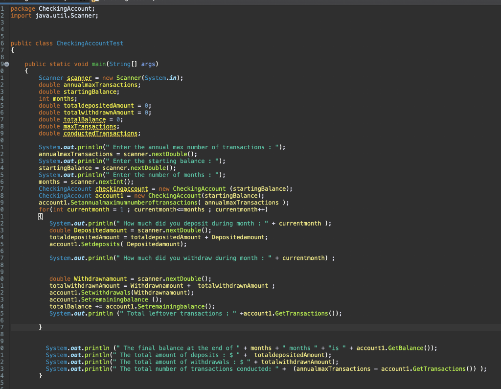 Solved Design a CheckingAccount class that stores a | Chegg.com