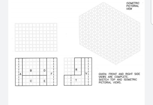 Solved ISOMETRIC PICTORIAL VIEW GIVEN: FRONT AND RIGHT SIDE | Chegg.com