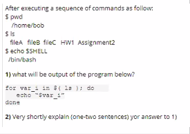Solved After executing a sequence of commands as follow: S | Chegg.com
