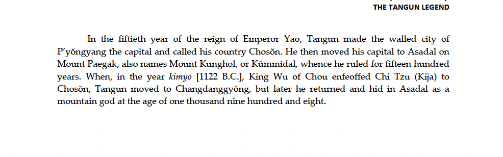 Solved Introduction The Tangun legend tells of the birth of | Chegg.com