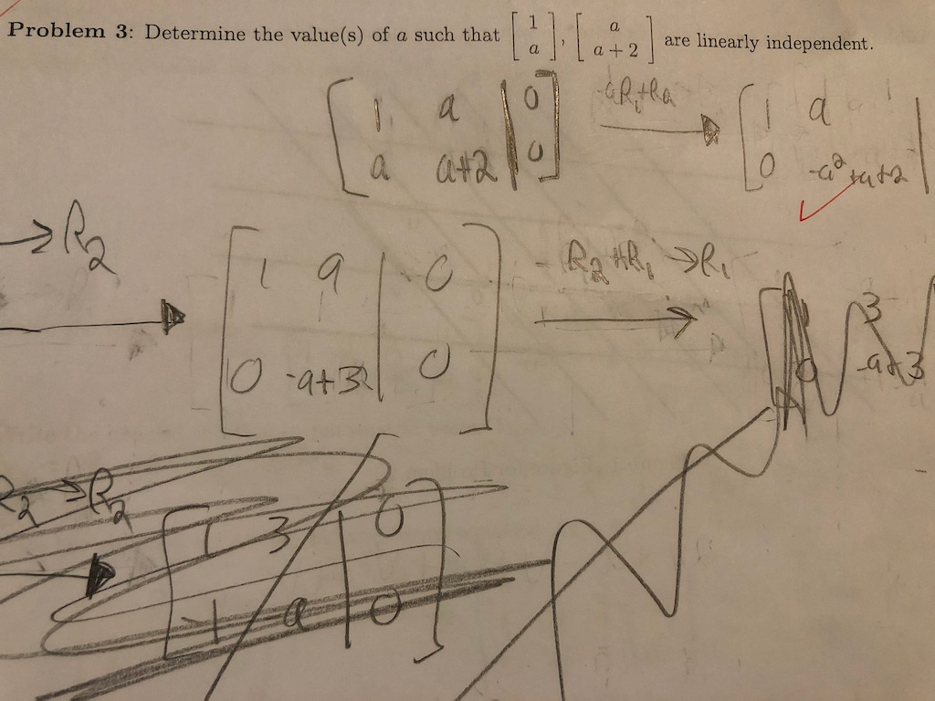Solved 1 Problem 3: Determine the value(s) of a such that | Chegg.com