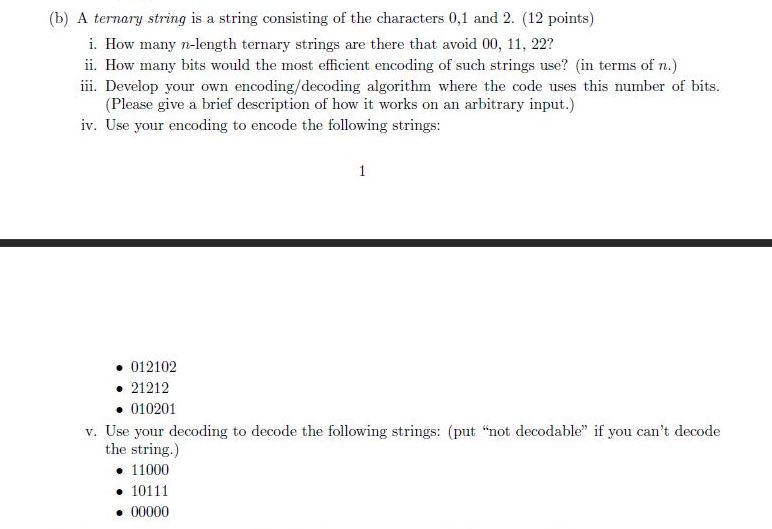 B A Ternary String Is A String Consisting Of The