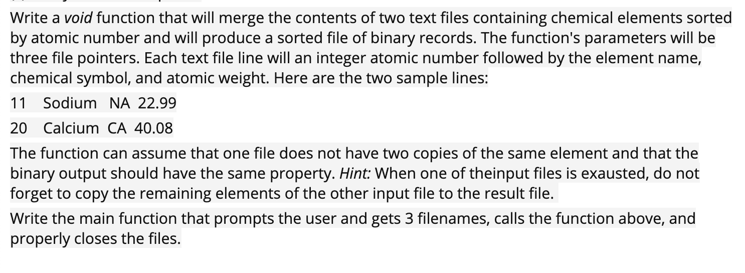 Solved Please help me write a code for this problem in C | Chegg.com