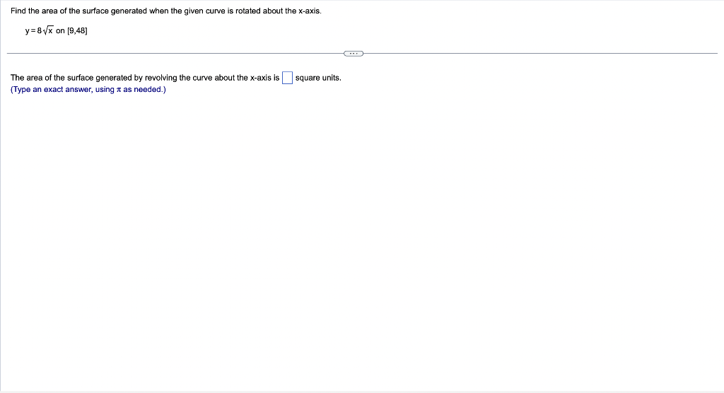 Solved Find the area of the surface generated when the given | Chegg.com