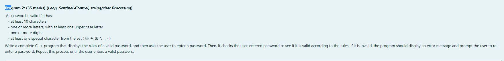 Solved c++ Program 1: (35 marks) (Loop, | Chegg.com