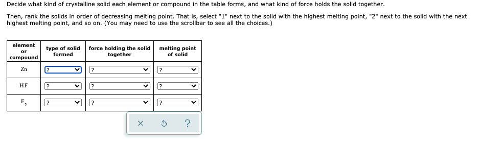 Solved Decide what kind of crystalline solid each element or | Chegg.com