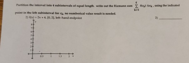 Solved Partition the interval into 4 subintervals of equal | Chegg.com