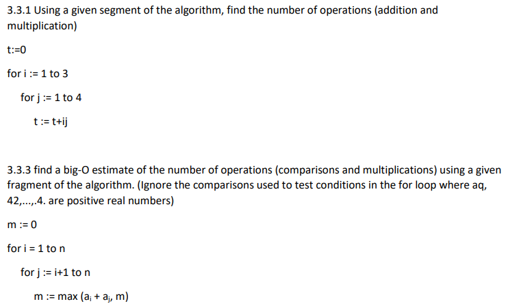 Solved 331 Using A Given Segment Of The Algorithm Find 5128
