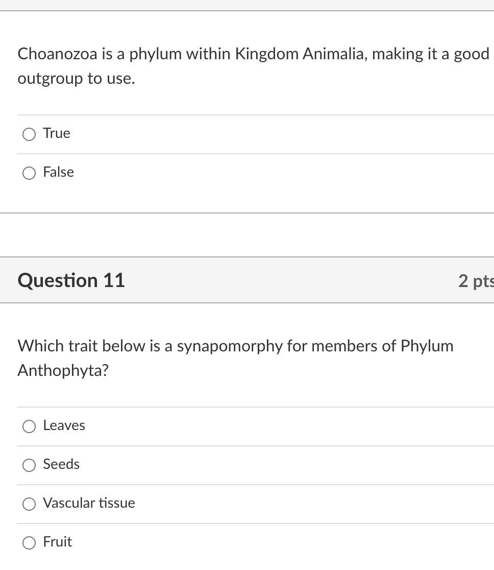 Solved Choanozoa is a phylum within Kingdom Animalia, making | Chegg.com