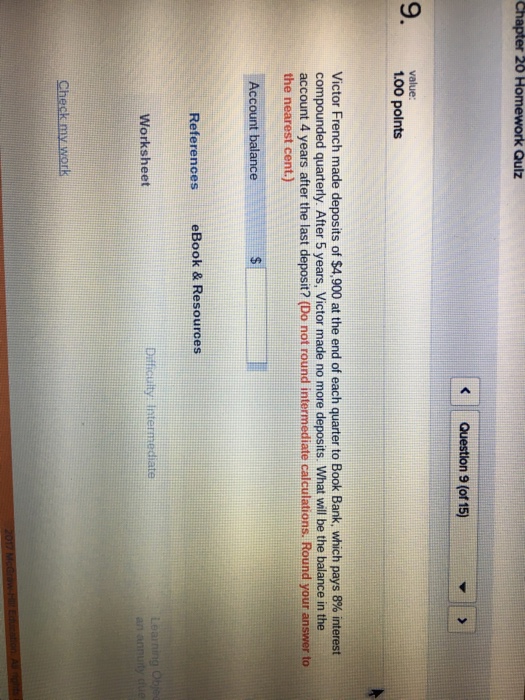 Solved KQuestion 9 (of 15) value: 1.00 polnts Victor French | Chegg.com