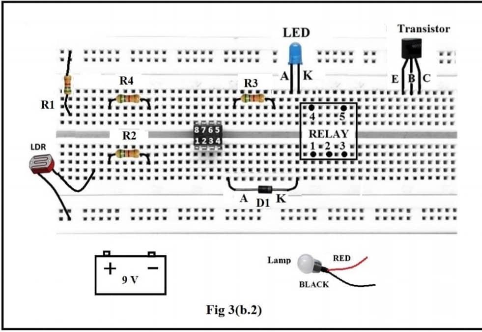 Solved LED Transistor AK R4 R3 EBC R1 R2 1 2 3 4 RELAY | Chegg.com