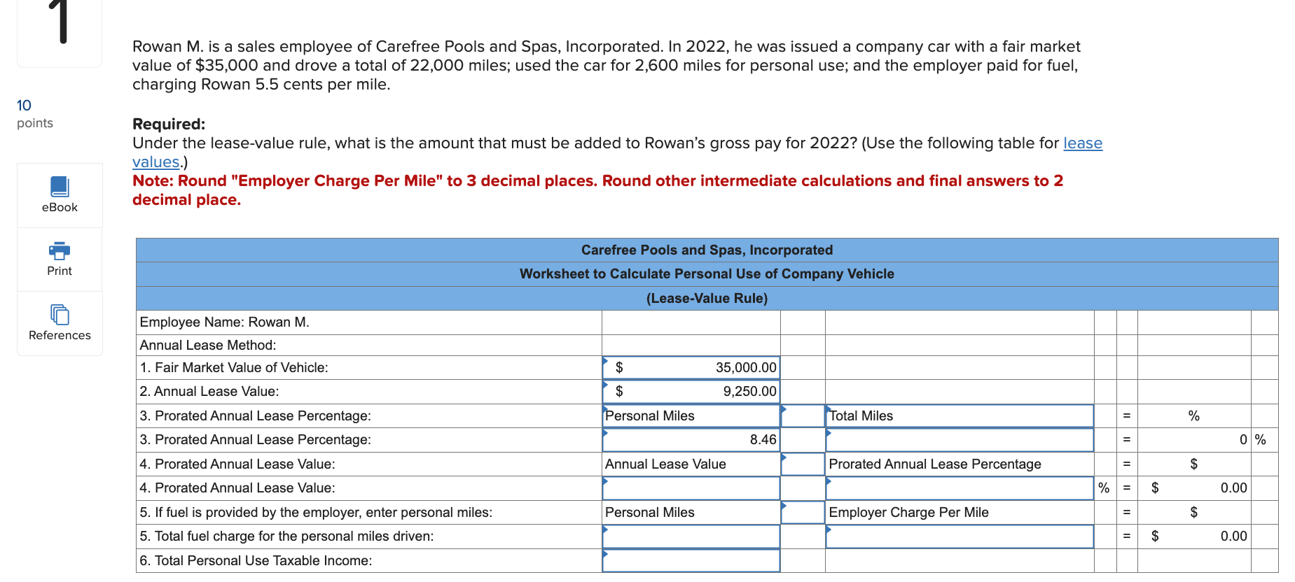 Solved I ease values\begin{tabular}{|l|c|} \hline 30,000 to | Chegg.com