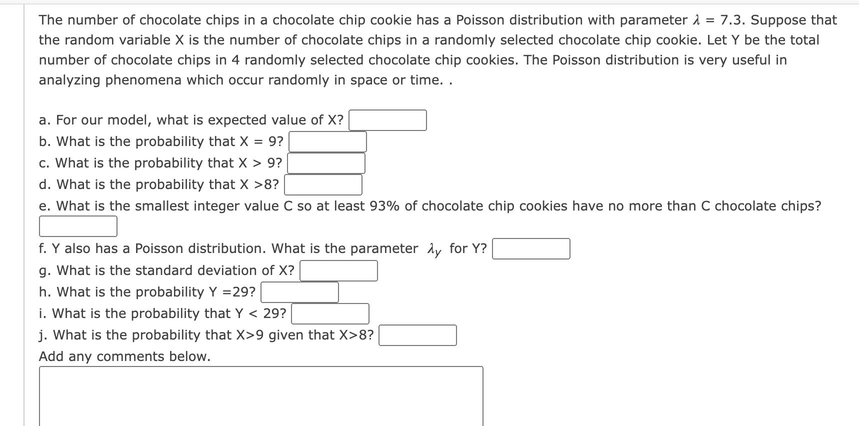 Solved The number of chocolate chips in a chocolate chip | Chegg.com