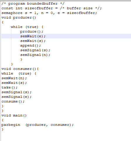 /* program boundedbuffer */ const int sizeofbuffer = | Chegg.com
