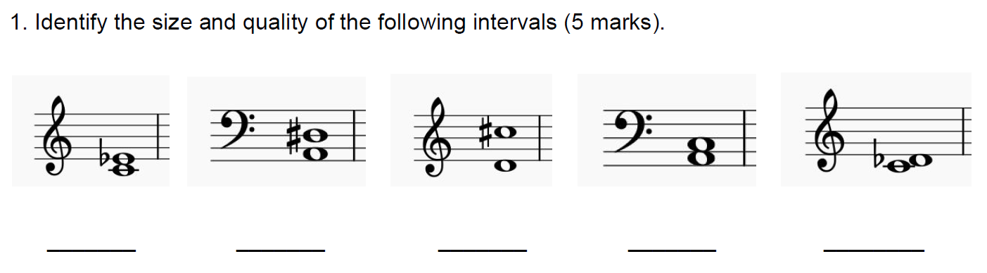Solved 1. Identify the size and quality of the following | Chegg.com