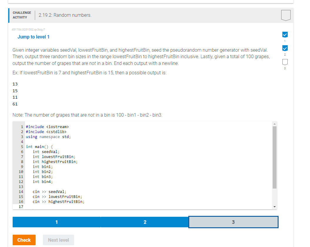 Solved 2192 Random Numbers Given Integer Variables 1810