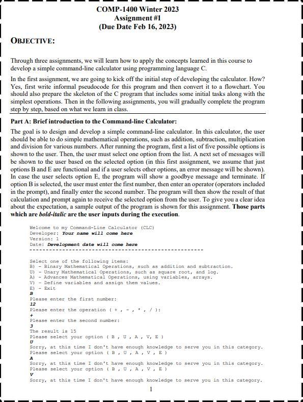 Solved Assignment \#1 (Due Date Feb 16, 2023) OBJECTIVE: | Chegg.com
