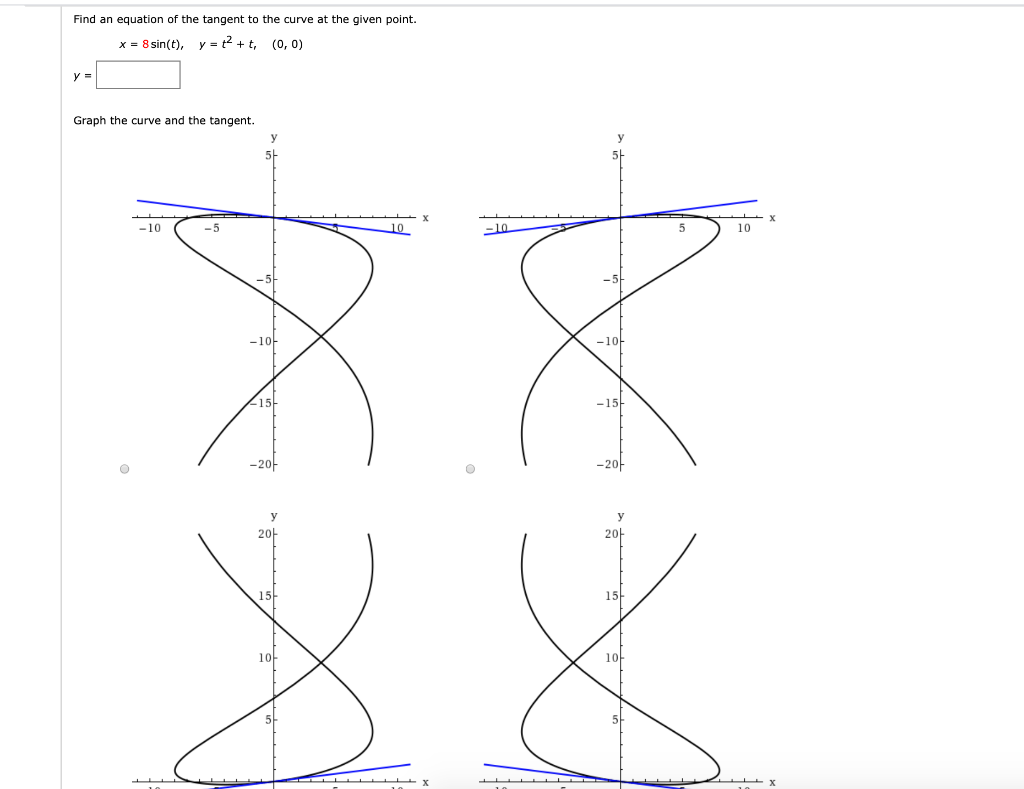Solved Find an equation of the tangent to the curve at the | Chegg.com