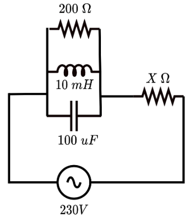 Solved In the circuit shown below: a.If X = 4,870.0 Ω ﻿and | Chegg.com