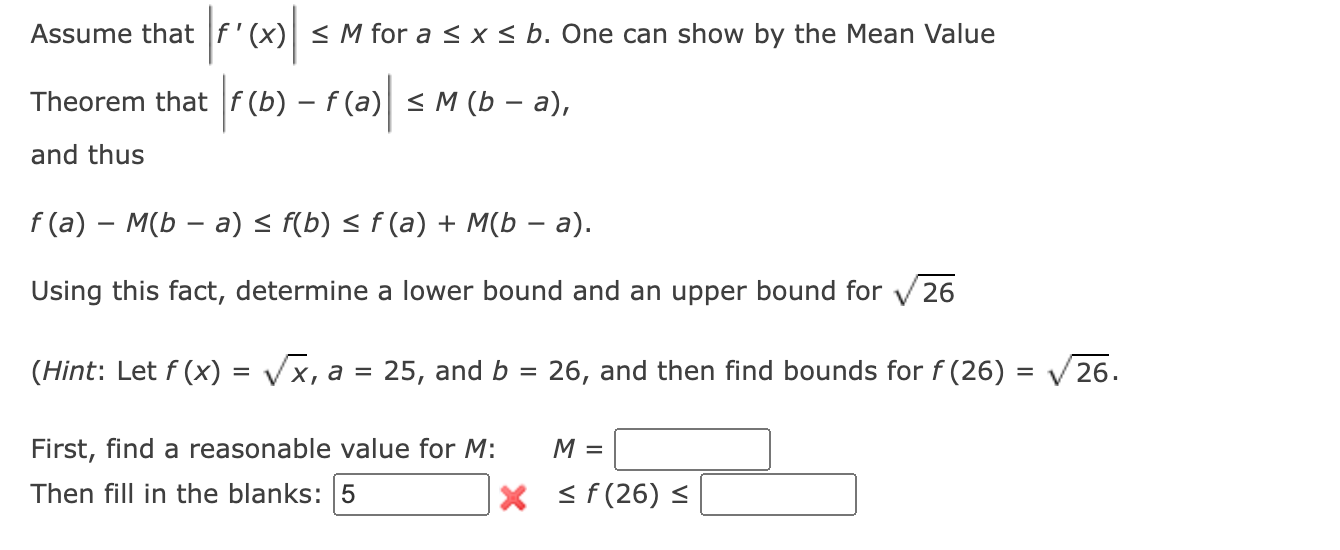 Solved Assume That ∣f′x∣≤m For A≤x≤b One Can Show By The 