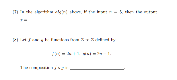 Solved The following algorithm has running time (n") with p= | Chegg.com