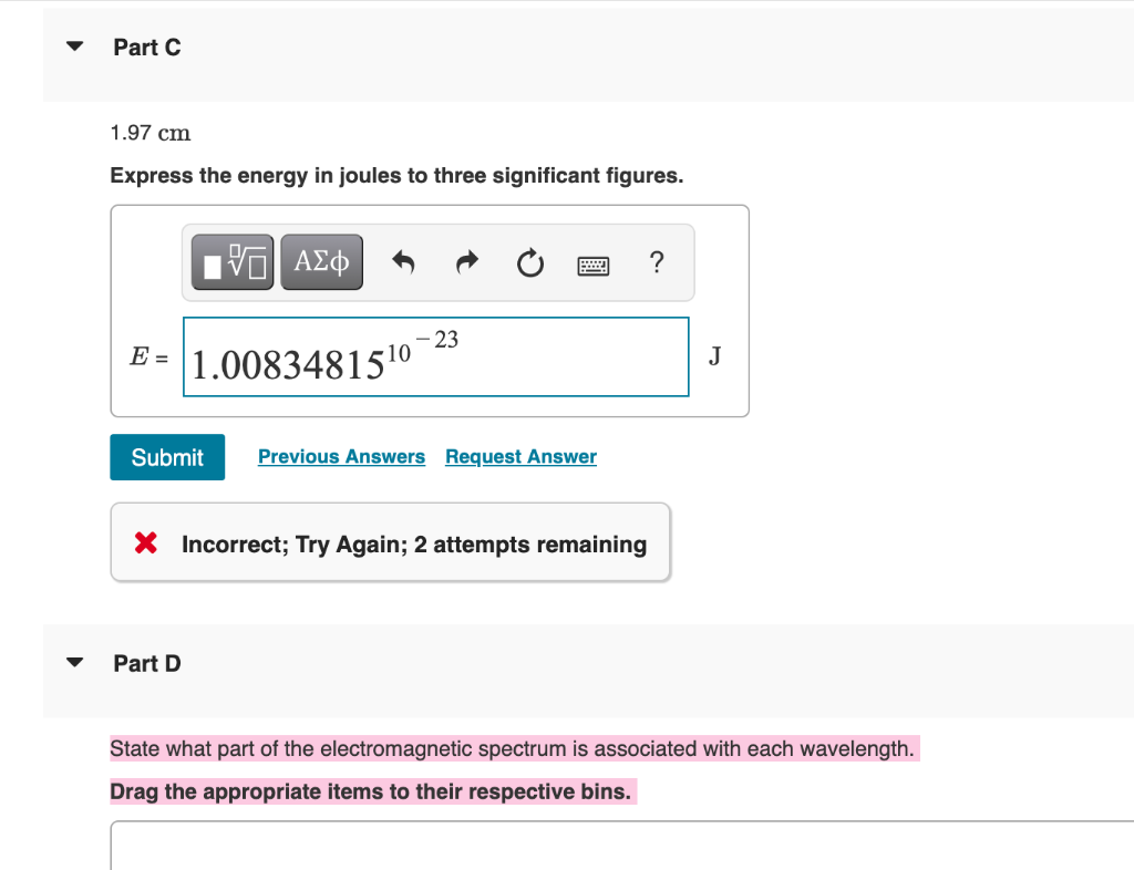 Solved Please help!! Solve Part C and Part D please!! Part | Chegg.com Solved Please help!! Solve Part C and Part D please!! Part | Chegg.com