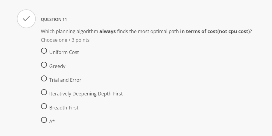 Solved QUESTION 10 Why does the Depth-First algorithm take | Chegg.com