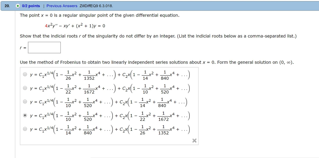Solved 20. 0/2 points | Previous Answers ZillDiffEQ9 6.3.018 | Chegg.com Solved 20. 0/2 points | Previous Answers ZillDiffEQ9 6.3.018 | Chegg.com