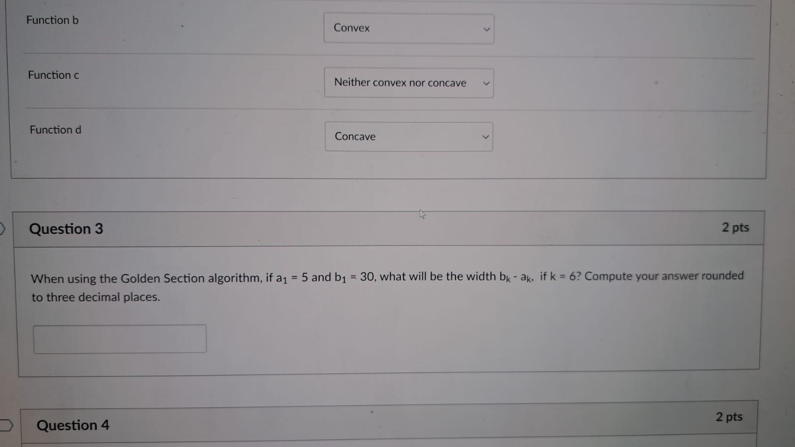 Solved Function B Function C Function D Question 3 2 Pts 8483