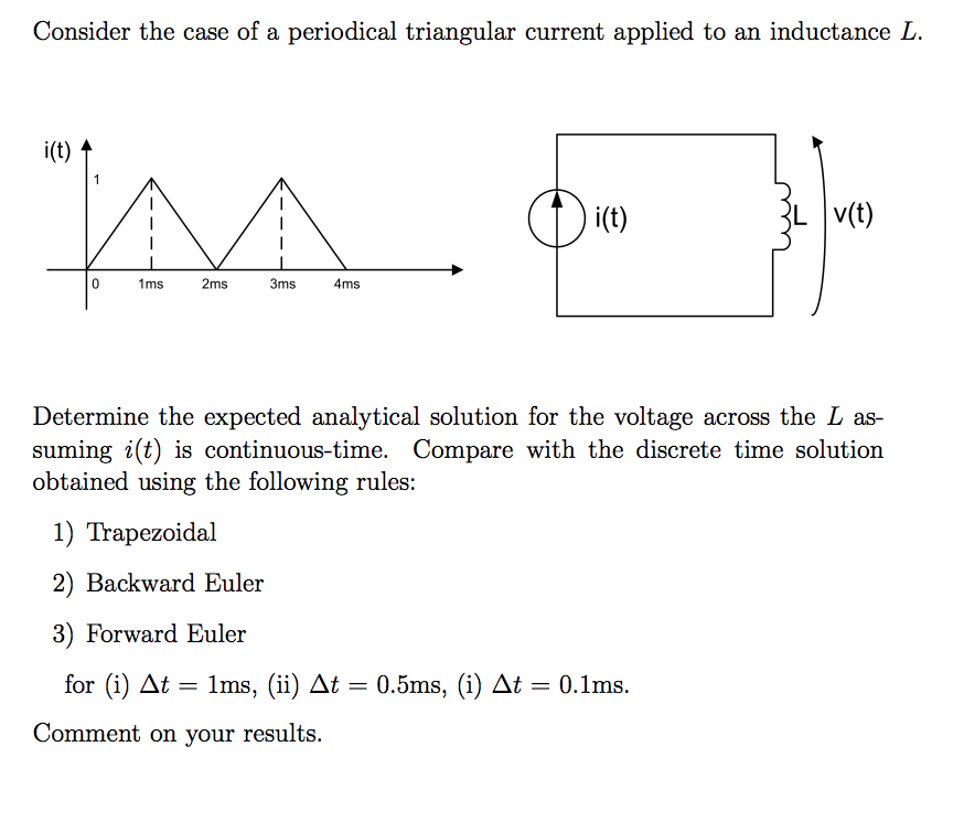 Solved Consider the case of a periodical triangular current | Chegg.com