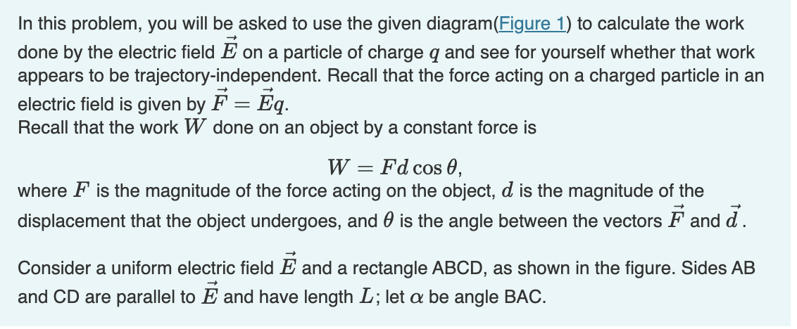 Solved Find the amount of work WBA done by the electrostatic | Chegg.com