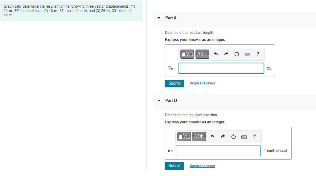 Solved Graphically determine the resultant of the following | Chegg.com