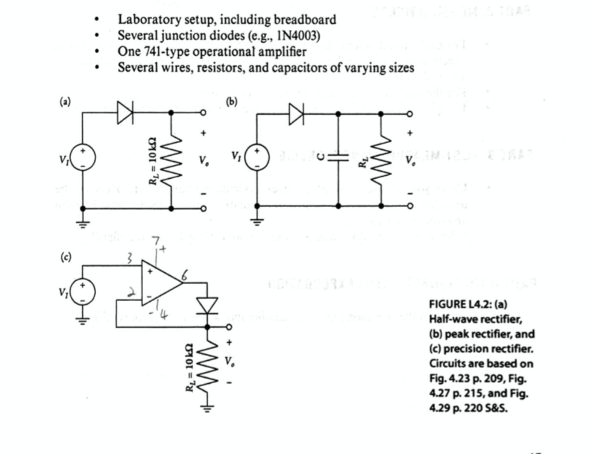 Solved Laboratory setup, including breadboard Several | Chegg.com