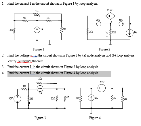 Solved 1. Find the current I in the circuit shown in Figure | Chegg.com
