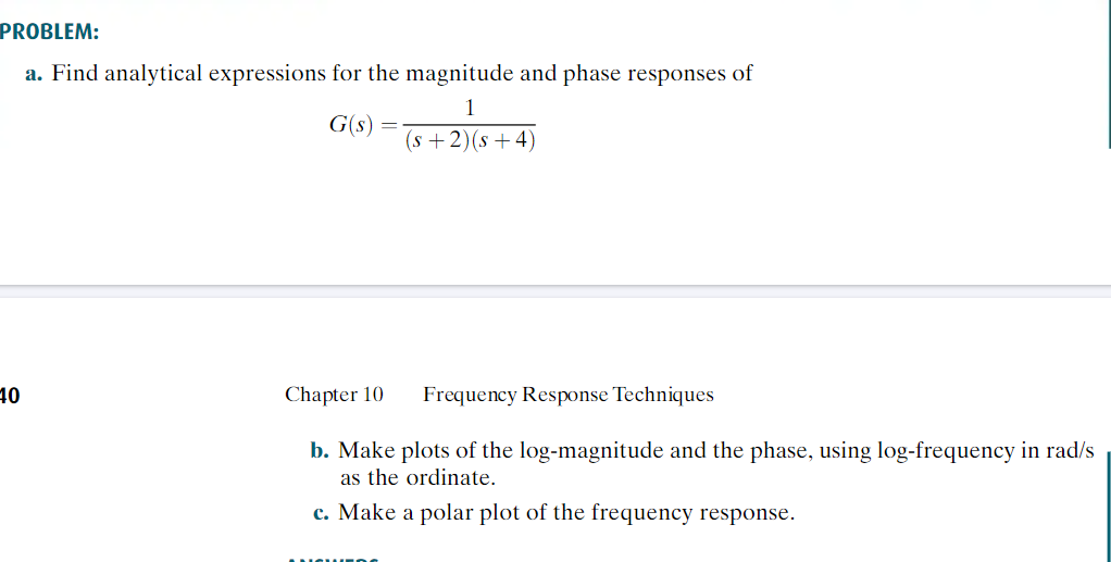 Solved PROBLEM: a. Find analytical expressions for the | Chegg.com