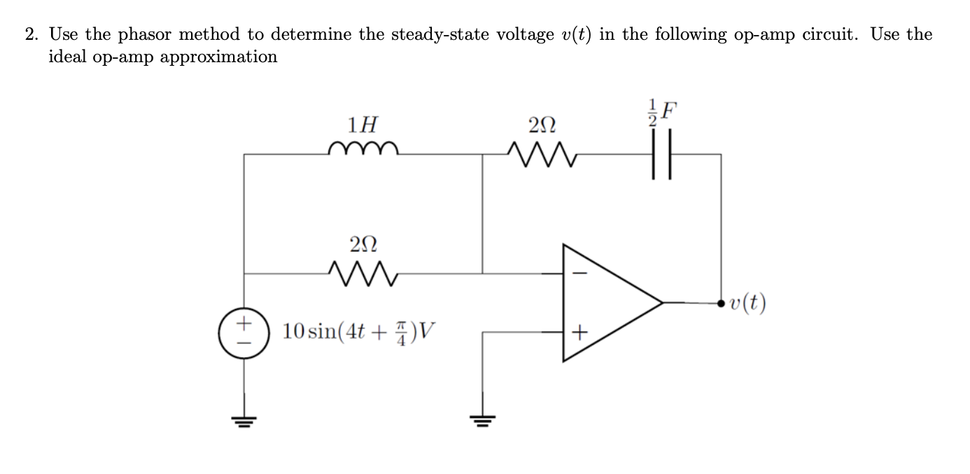 Solved 2. Use the phasor method to determine the | Chegg.com