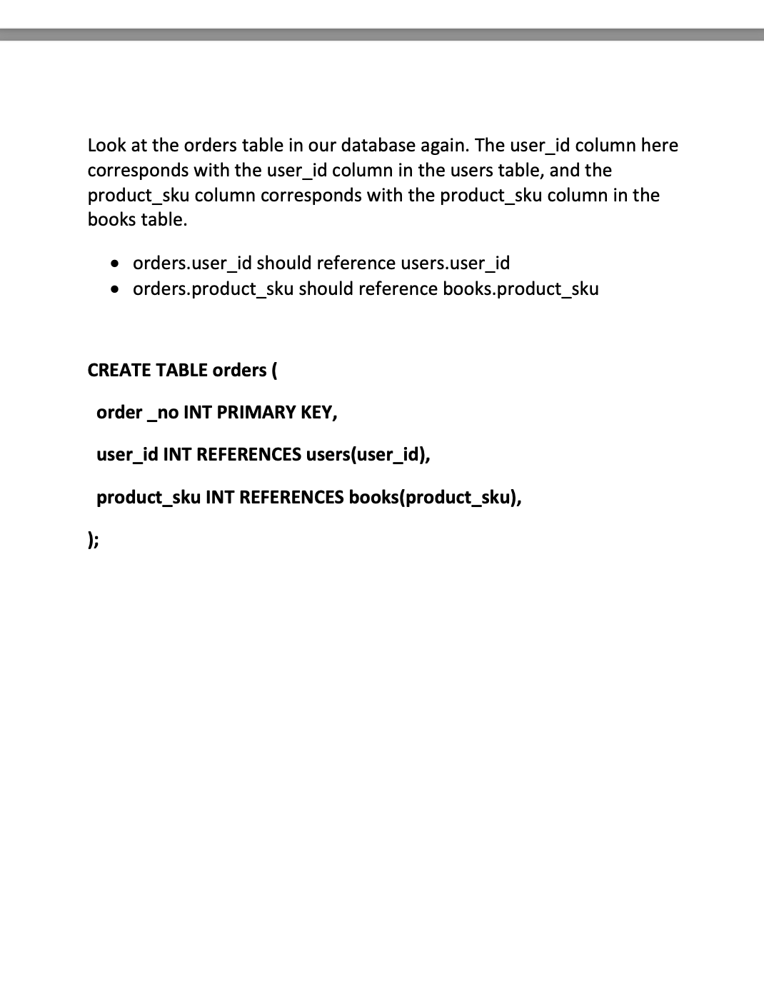 1. To create a database, use the command, CREATE | Chegg.com