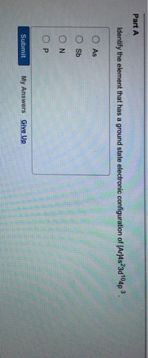 Solved Identify the element that has a ground state | Chegg.com